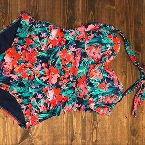 Swim | Pinup Floral Tropical Womens Halter Top Swim Suit | Poshmark